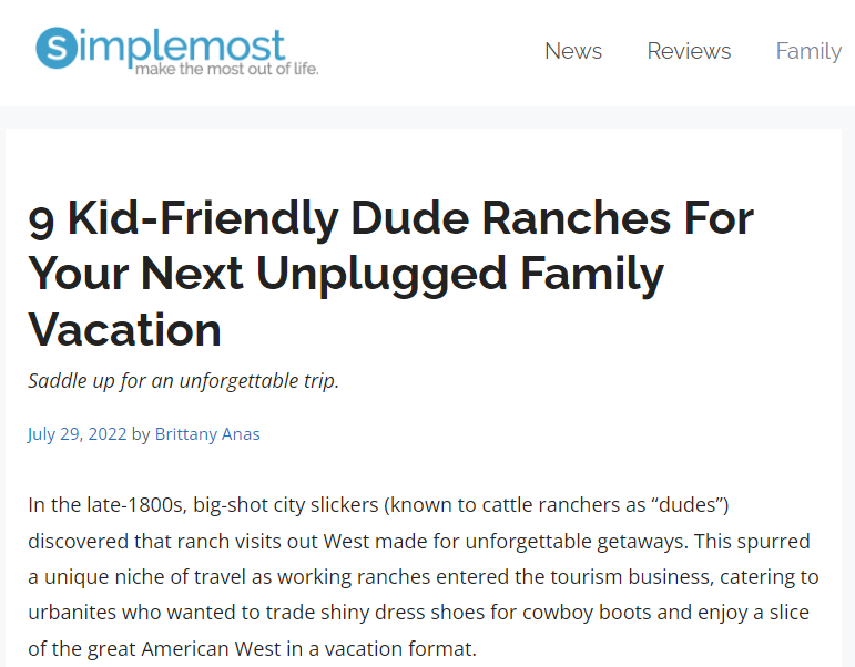 9 Kid-Friendly Dude Ranches For Your Next Unplugged Family Vacation ...